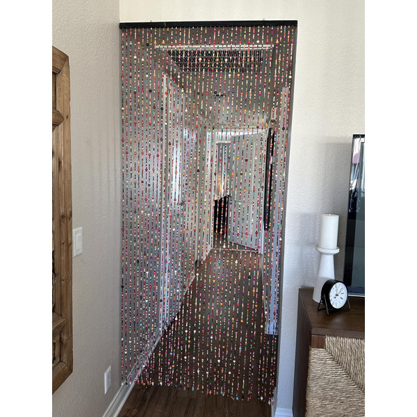 Dakota Fields Rainbow Colorful Hippie Wood Beaded Curtain,Doorway Beads Bamboo Decor Curtains ...